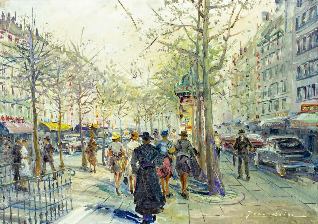 Jean Roine (france,mid 20c) Oil Painting Auction