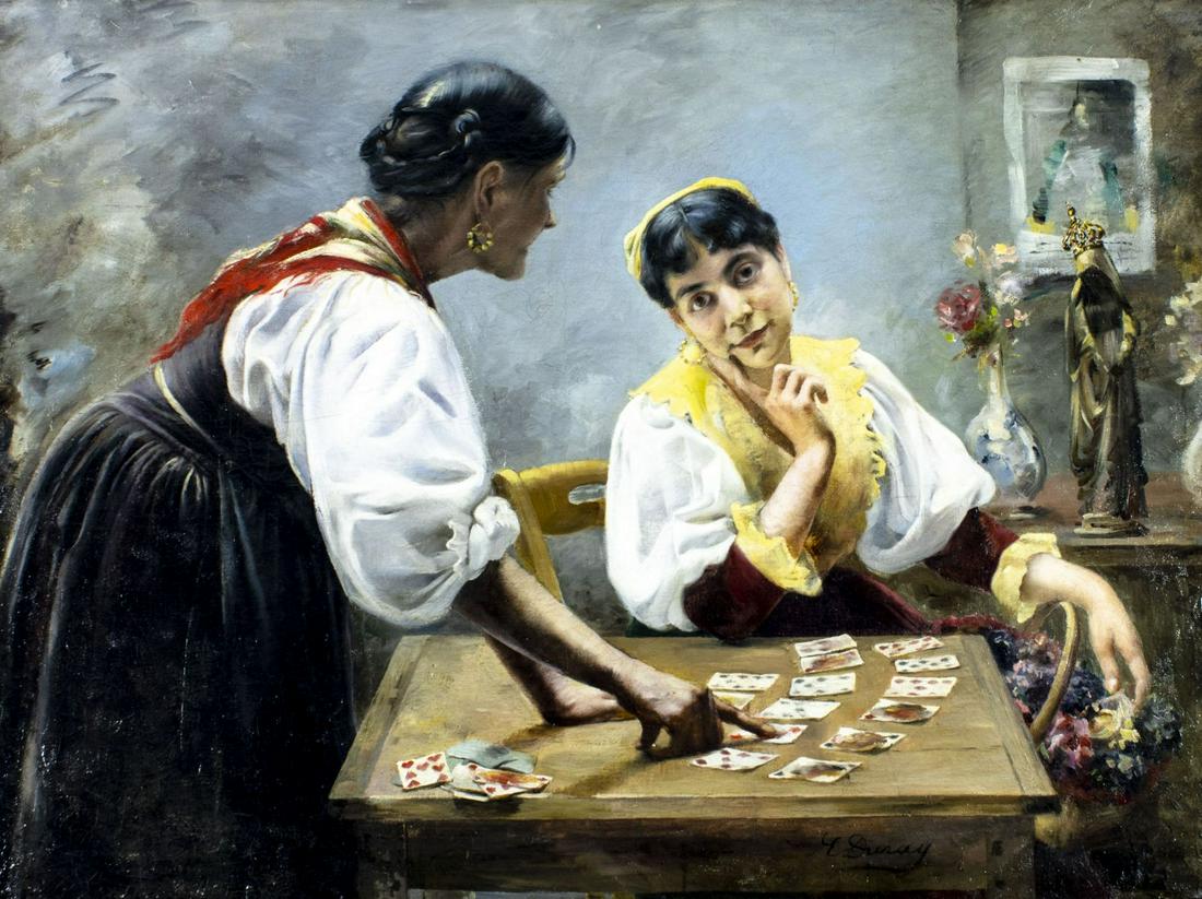 Emile Duray (france,1862-1937) Oil Painting Antique Auction