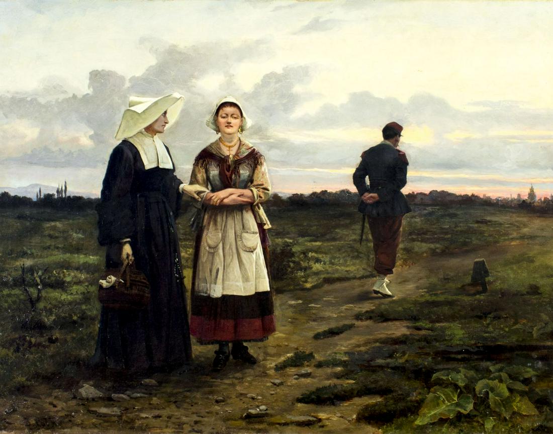 Bernard Cobbe (uk,1868-1883) Oil Painting Antique Auction