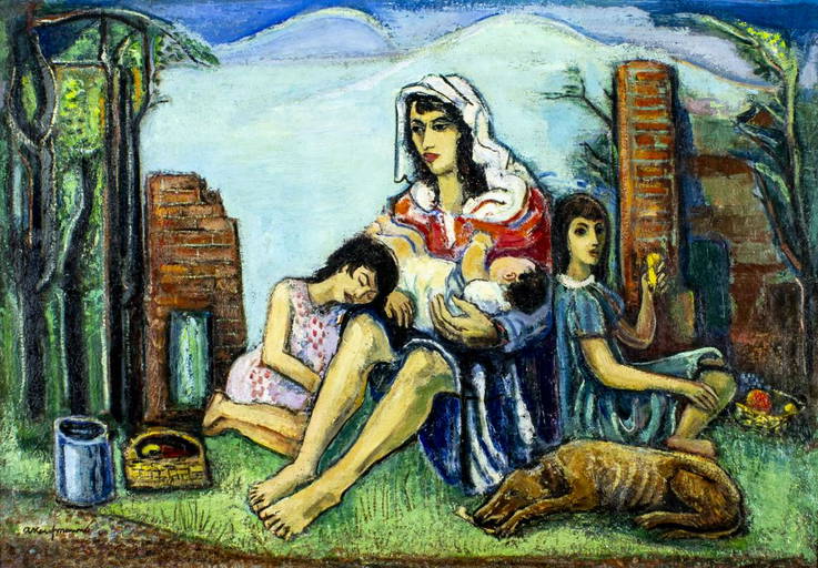 Arthur Kaufmann (ny,german,1888 1971) Oil Painting