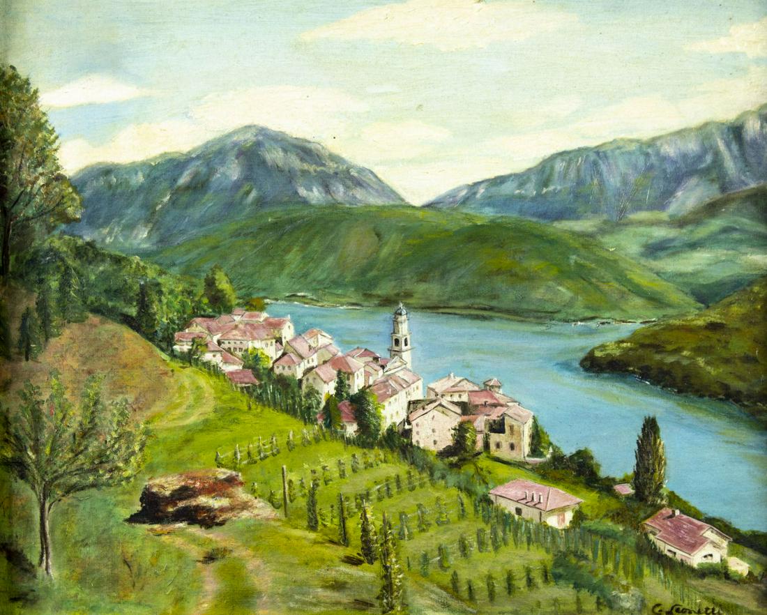 Attr Carlo Leonetti (ny,fl,1895-1995) Oil Painting Auction