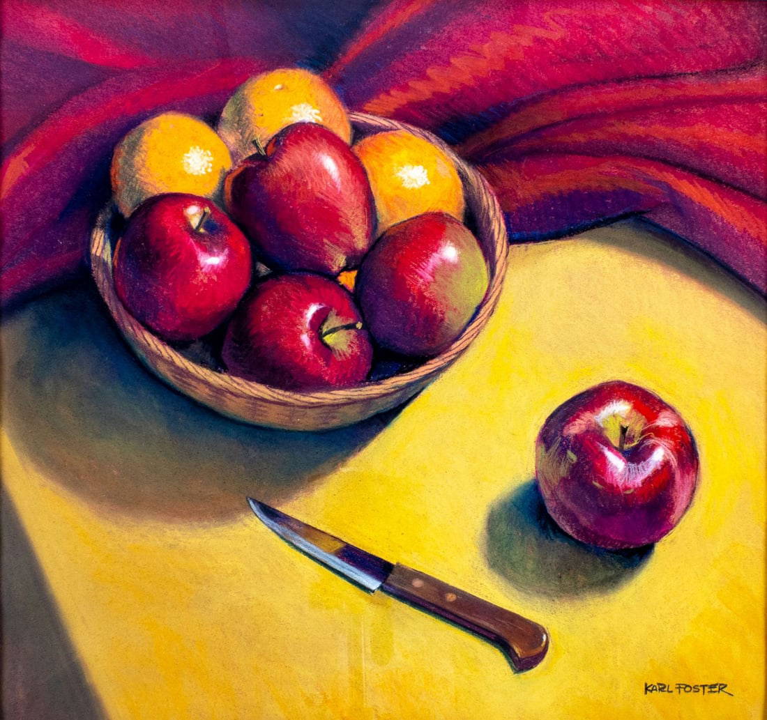 Karl Foster (pa,b 1933) Pastel Painting Auction