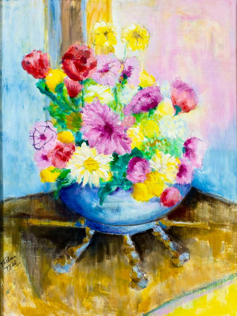 Thelma Thal (ny,1903-2001) Oil Painting Auction