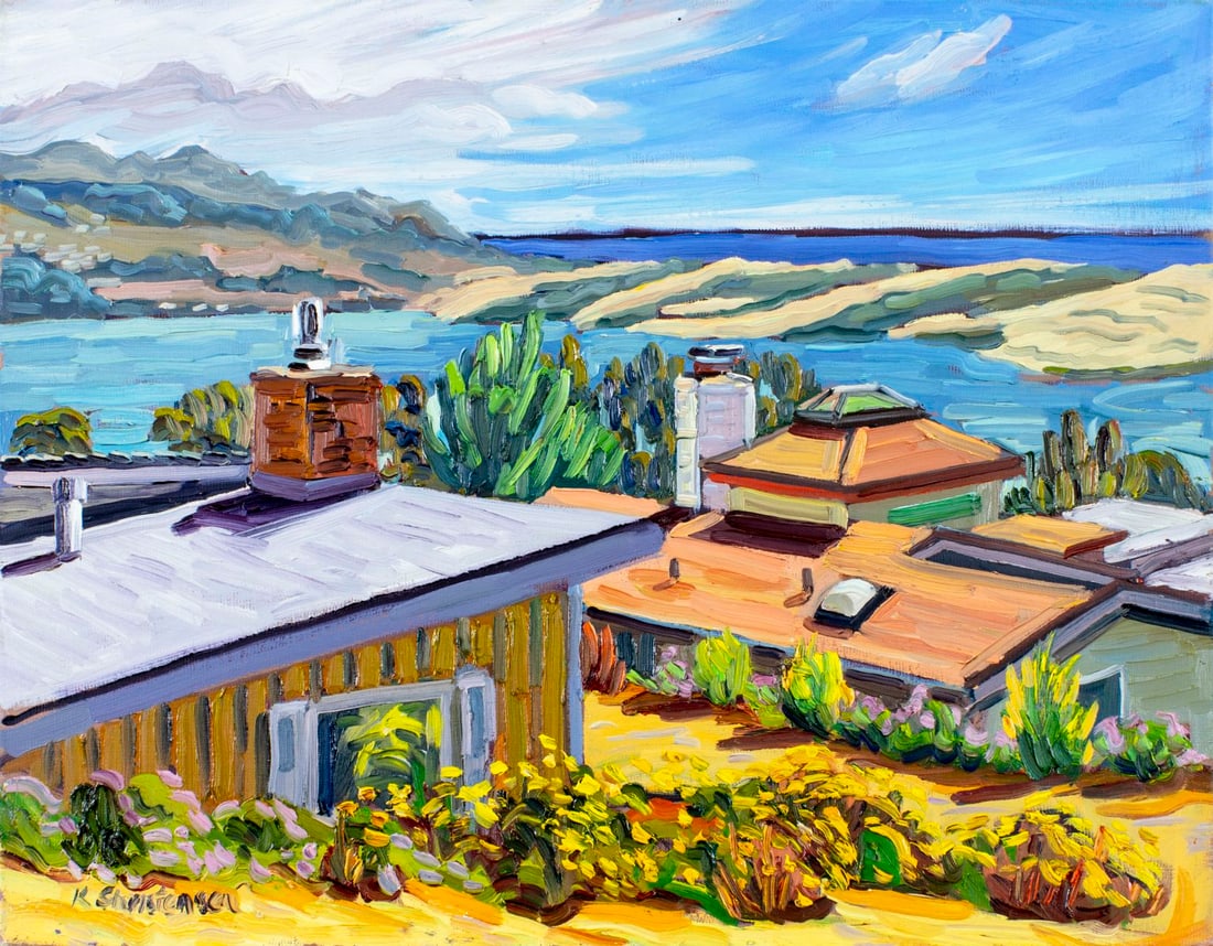 Ken Christensen (mi,ca,oh,b 1951) Oil Painting Auction