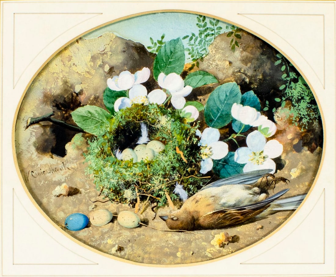 William Cruikshank (ks,mo,canada,1848-1922) Watercolor Painting Antique ...