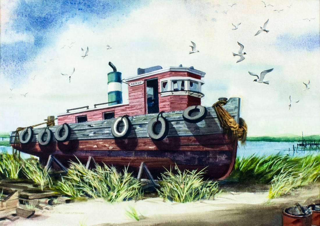 Irving Carl Christenson (ny,fl,1900-1976) Watercolor Painting Auction