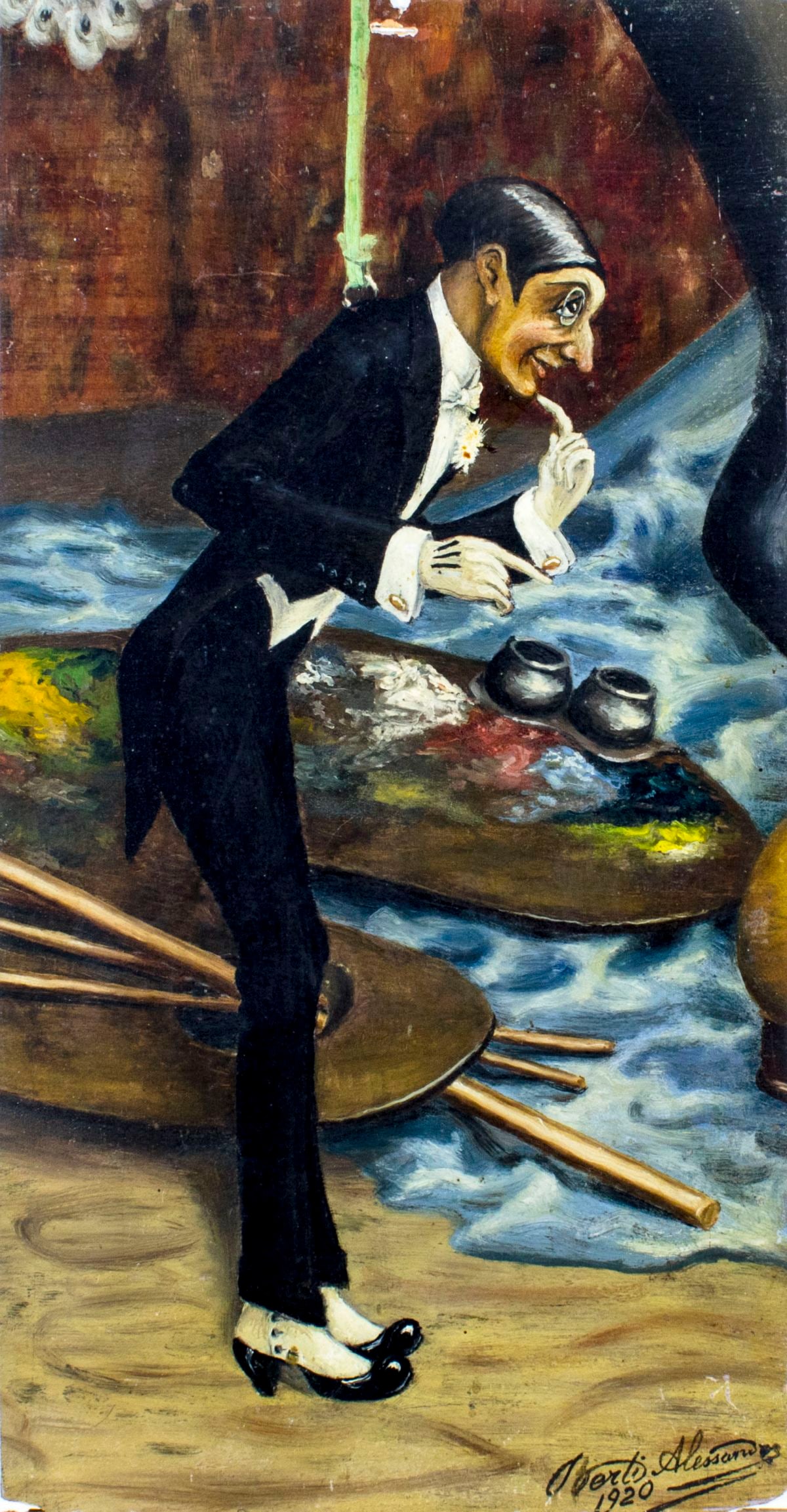 Alessandro Berti (italy,19/20c) Oil Painting Antique Auction