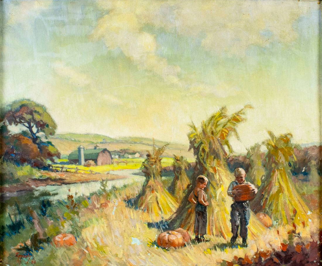 Richard Ruh Epperly (il,1891-1973) Oil Painting Auction