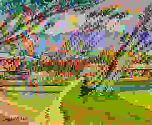 Ken Christensen (mi,ca,oh,b 1951) Oil Painting Auction