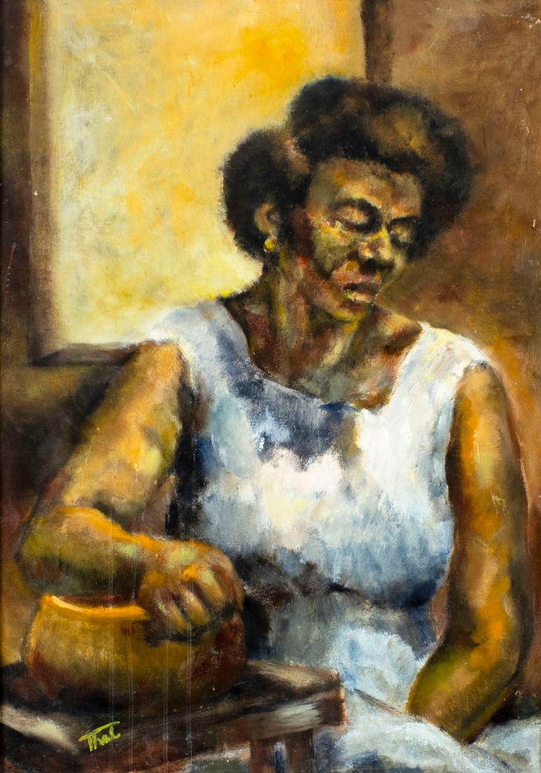 Thelma Thal (ny,1903-2001) Oil Painting Auction