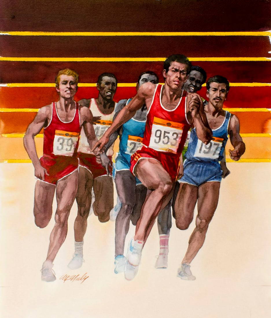 Tom Mcneely (canada,1935-2011) Watercolor Painting Auction