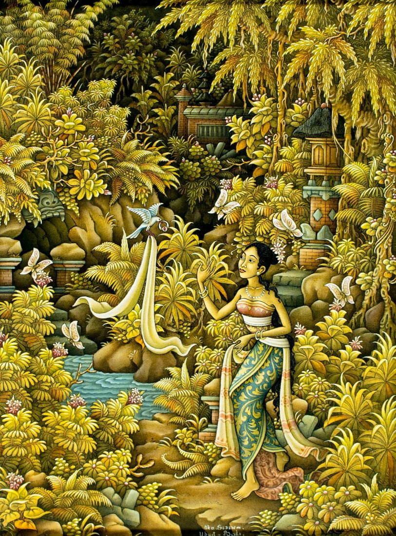 Oka Sedewa (indonesia,20c) Batik Painting Auction