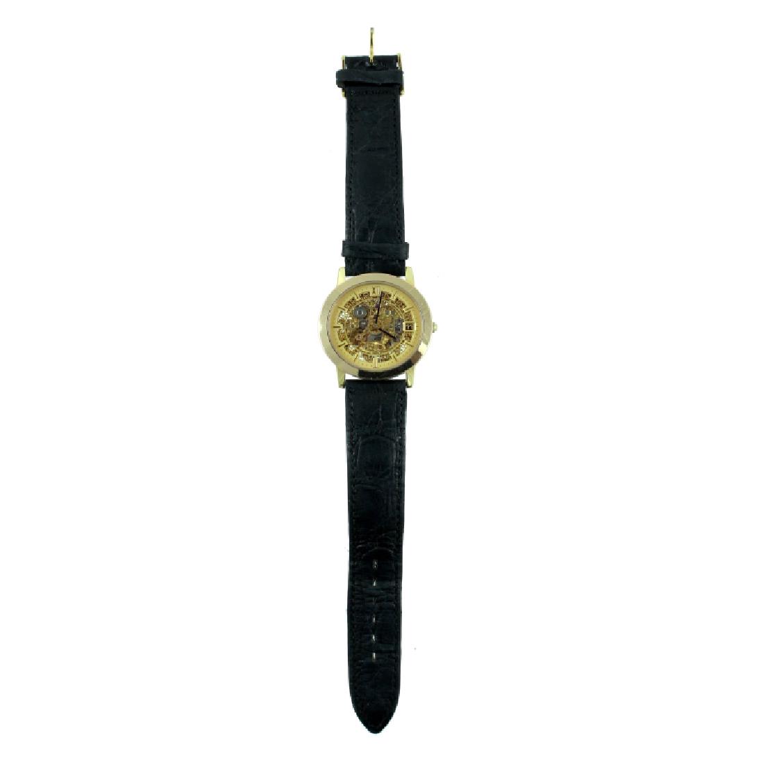 18K Yellow Gold Eterna Matic Skeleton Wrist Watch