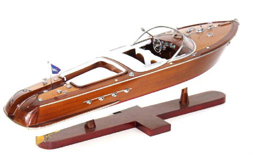 Wooden Model Of Chris Craft Motor Boat: