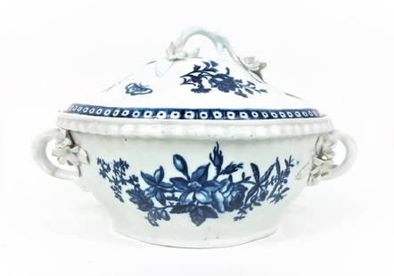 Royal Worcester Blue And White "royal Lily" Porcelain Covered Soup ...