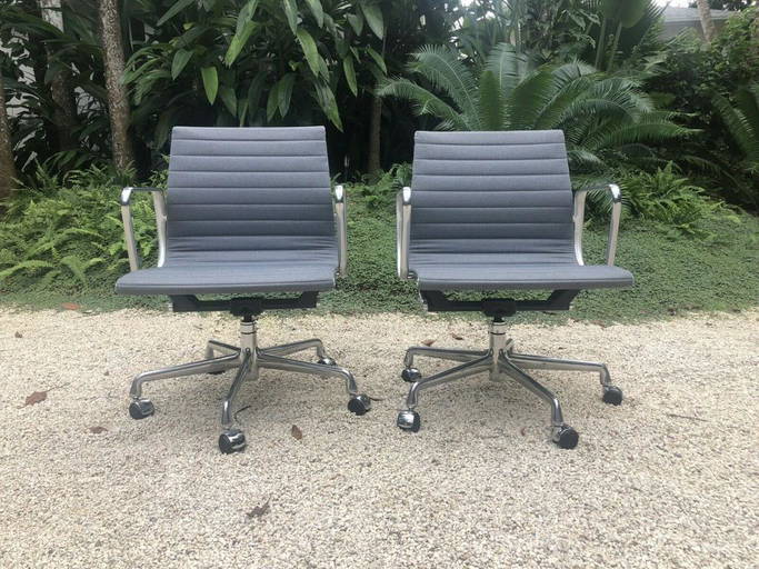 Eames Aluminum Group Management Chairs Gray Eame