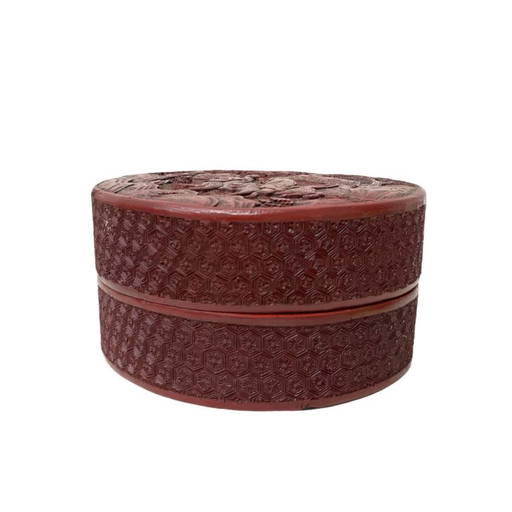 Ming Dynasty Cinnabar Lacquer Box.