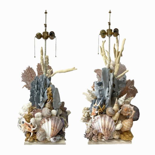 Pair Of Figural Coral And Shell Sea Life Lamps - Oct 30, 2021 | Joshua ...