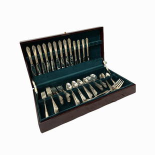 Royal Crest Sterling Silver Castle Rose Flatware Set