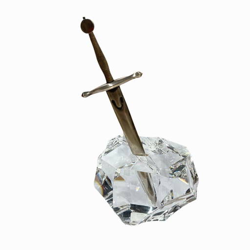 Steuben Excalibur Letter Opener & Paperweight Base