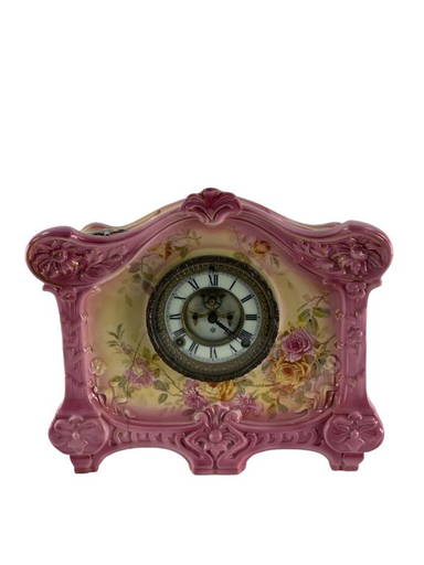 Antique Royal Bonn Germany Porcelain Clock.