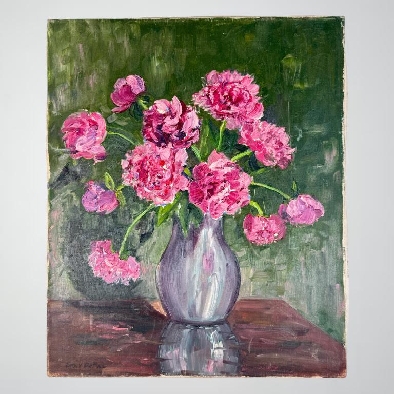Signed Etta V. Debaun, Oil On Canvas Still Life Auction