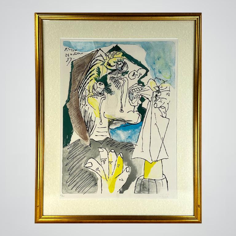 After Picasso(1881-1973) "femme Au Mouchoir" Litho Auction