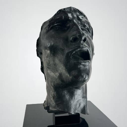 Rodin "mask Of Sorrow" On Pedestal, 1905