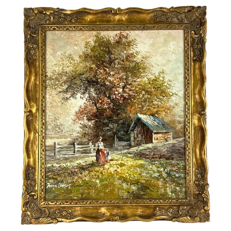 Marie Charlot (french, 20th Century) Oil On Canvas