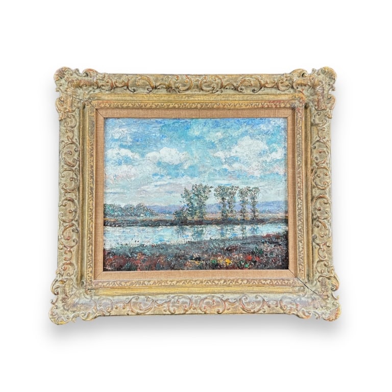 Homer Martin (usa 1836-1897) Landscape Oil/board Auction