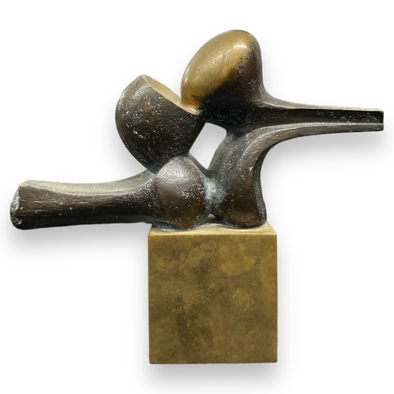 Jose Luis Fernandez (spanish, Born 1943) Gilt Bronze Sculpture Having A ...