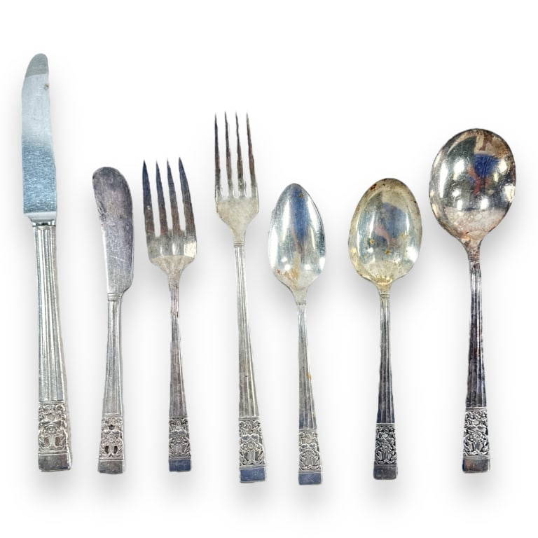 A 55 Piece Community Silver Plate Flatware Set In The Coronation ...