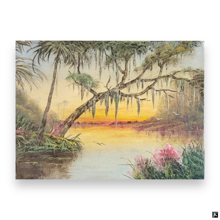 Wc Addison (usa 1876-19??) Landscape Oil / Board Auction