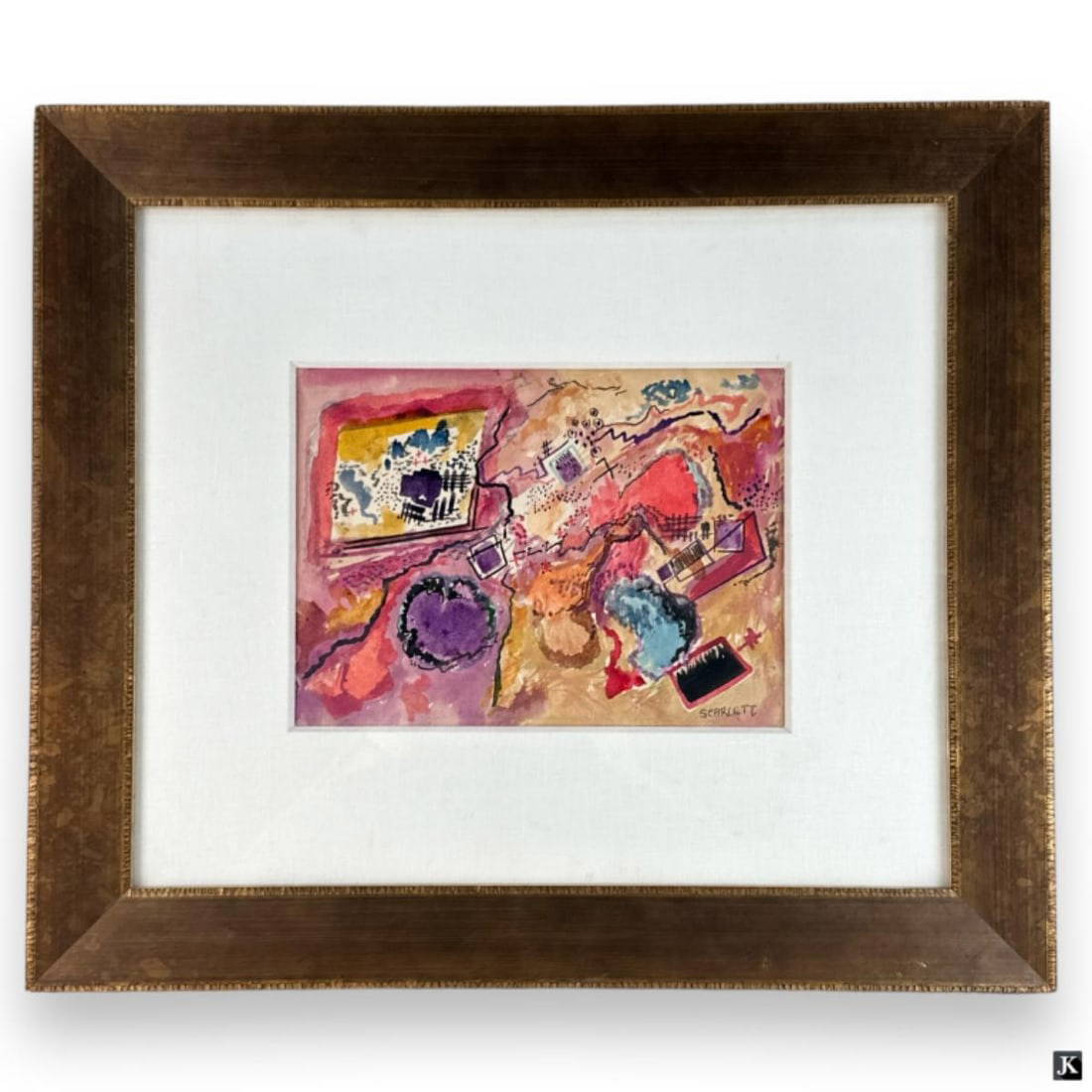 Rolph Scarlett (usa 1889-1984) Abstract Watercolor Auction