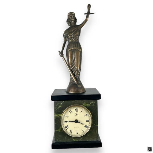 "lady Justice" Bey Burk Mantel Clock