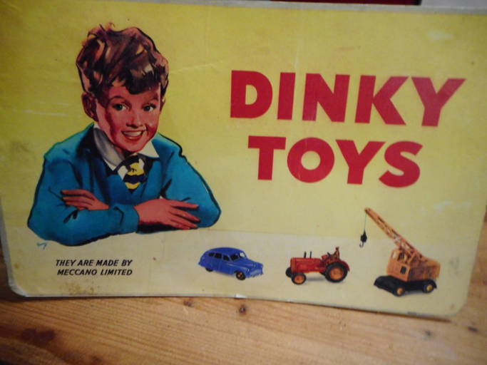 Vintage Carton Dinky Toys Commercial Sign/board