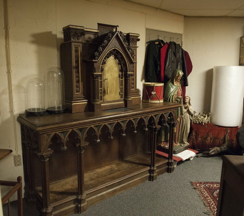 Antique church altar