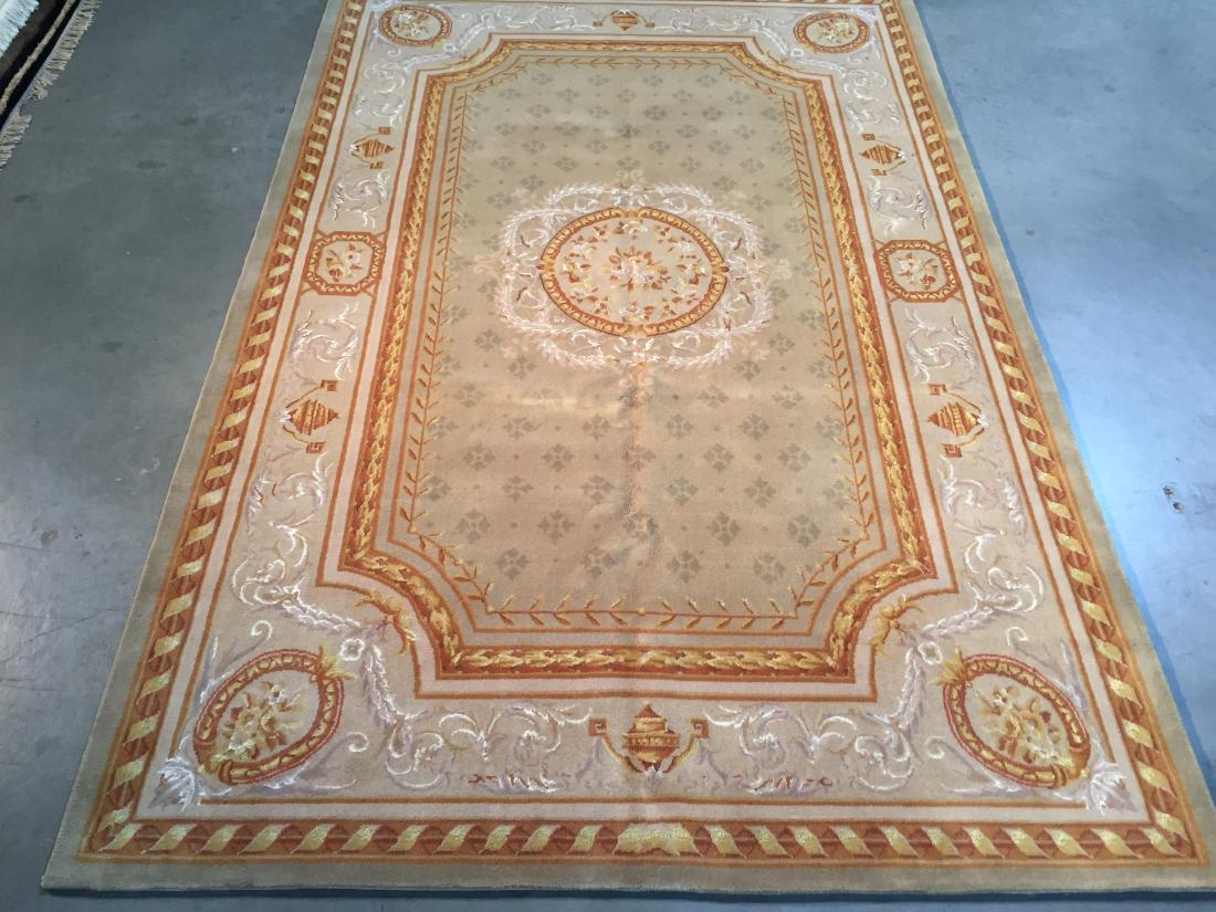 FRENCH AUBUSSON SILK&WOOL RUG 6x9