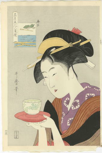 Utamaro Kitagawa - Beauty with a Teacup woodblock NR - Dec 06, 2020 ...