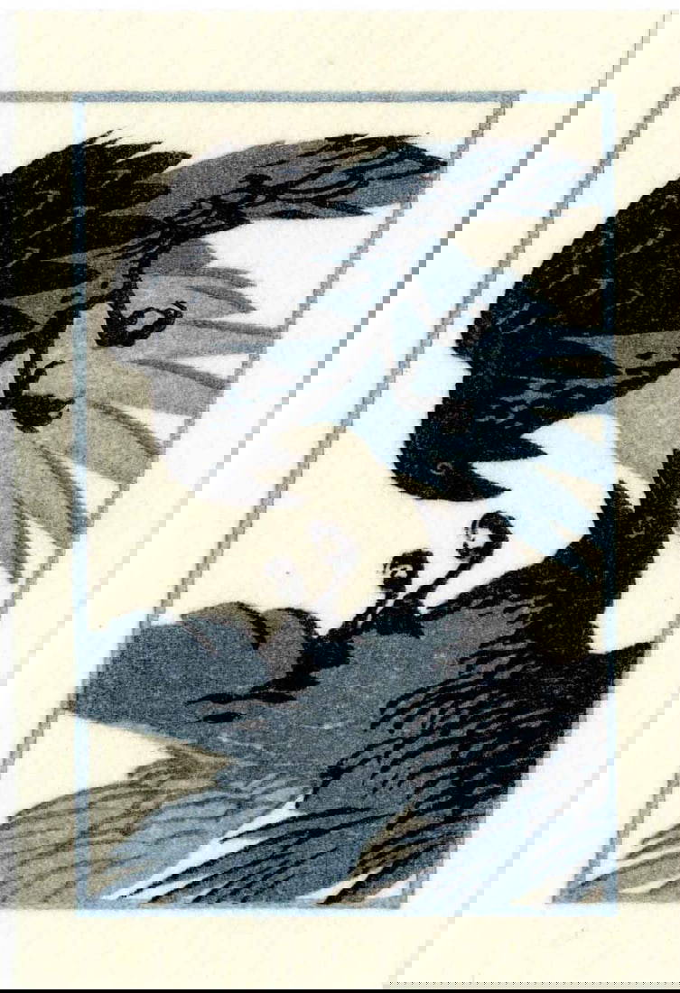 Jed Henry: Crow Battle 2022 Woodblock Nr Auction