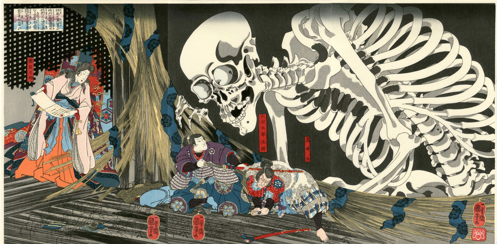 Kuniyoshi: Princess And Skeleton Woodblock Triptych - Jun 01, 2025 ...