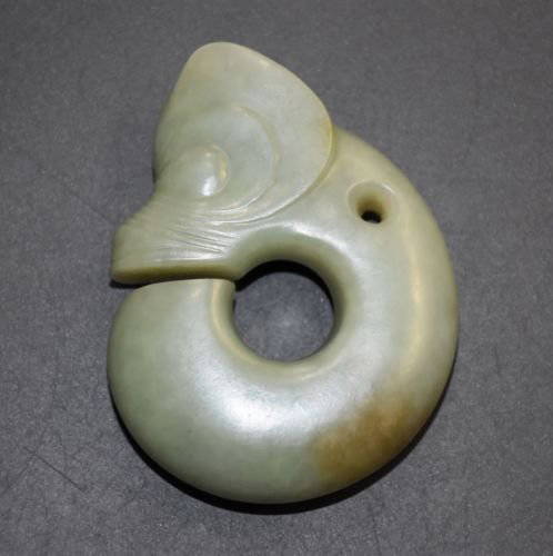 Rare Jade Pig Dragon Pendant, Neolithic Period.