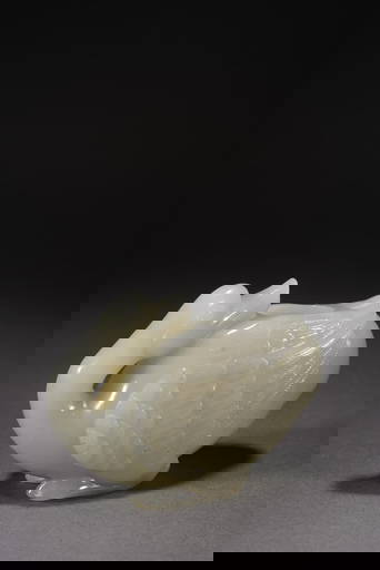 Qing Dynasty White Jade Duck Shaped Waterpot