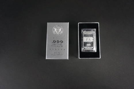 (5) Pa .999 Pure Silver Ingot Us State Silver Bar