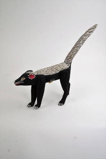 Vintage Carved Wood Skunk