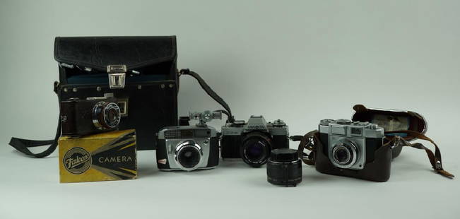 (5) Assorted Vintage Folding Cameras
