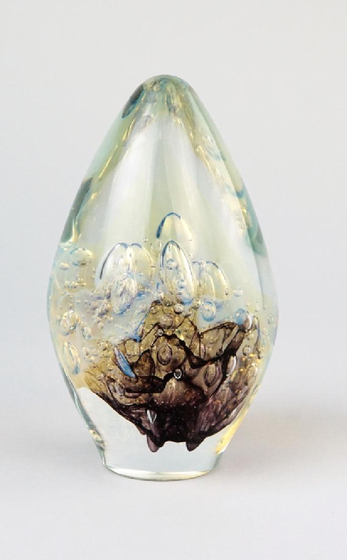 ROBERT EICKHOLT GLASS PAPERWEIGHT