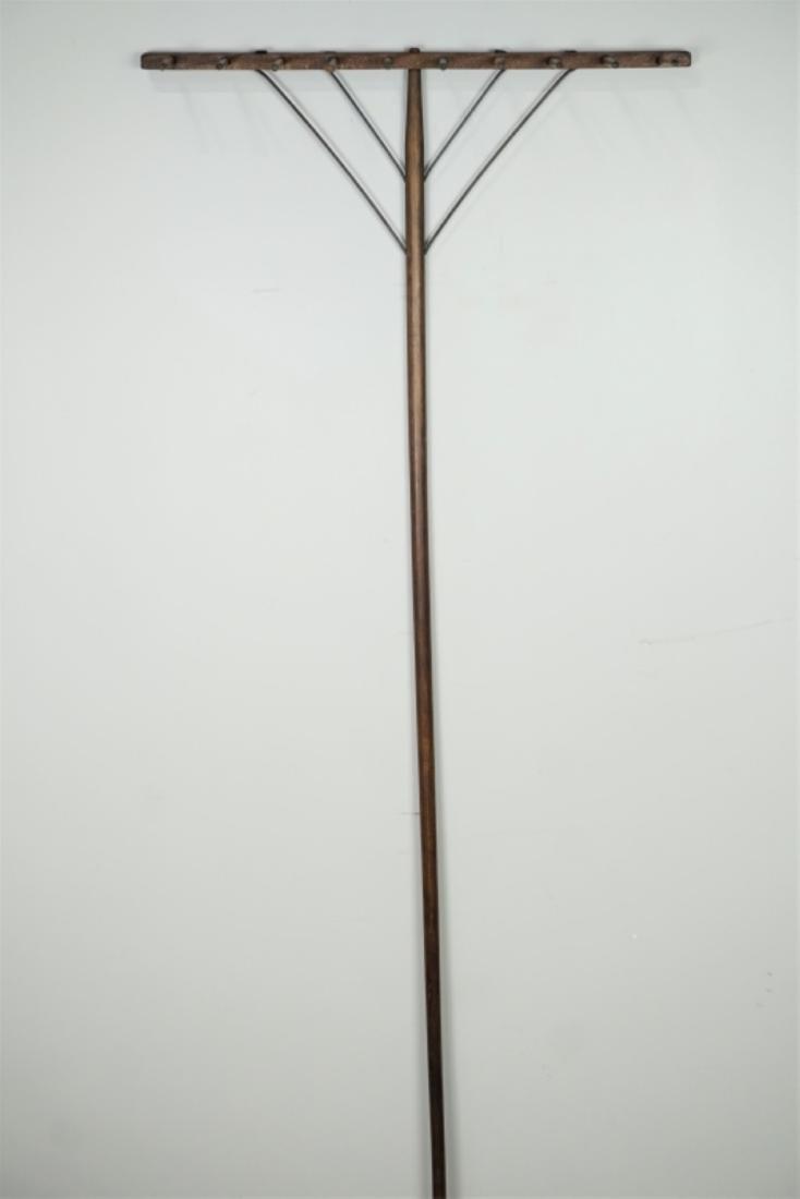 ANTIQUE WOODEN SHAKER STYLE RAKE