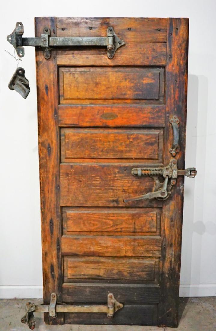 ANTIQUE ICE BOX DOOR WITH HARDWARE