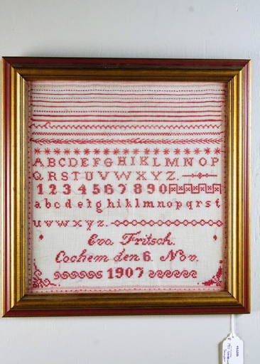 1907 Needlework Sampler By Eva Fritsch